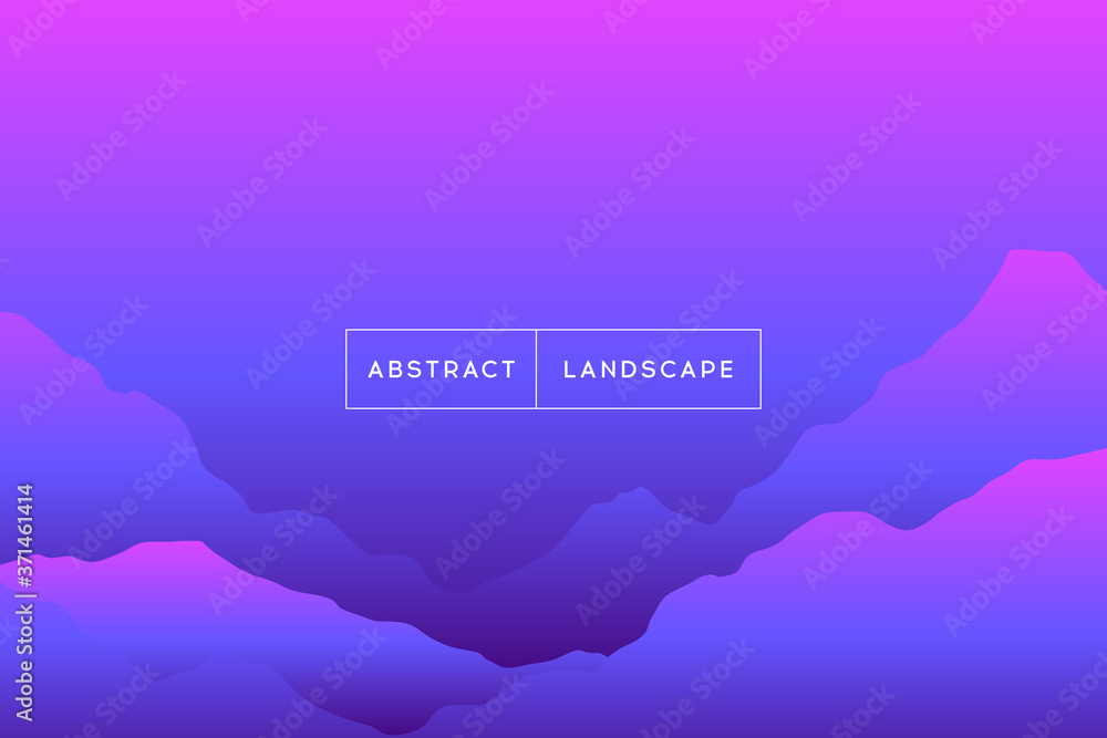 Abstract gradient background landscape. Vector illustration of ...
