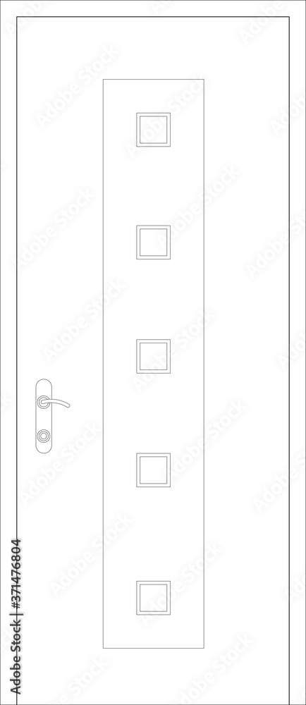 An Image of timber decorative door leaves in 2D Architectural CAD ...