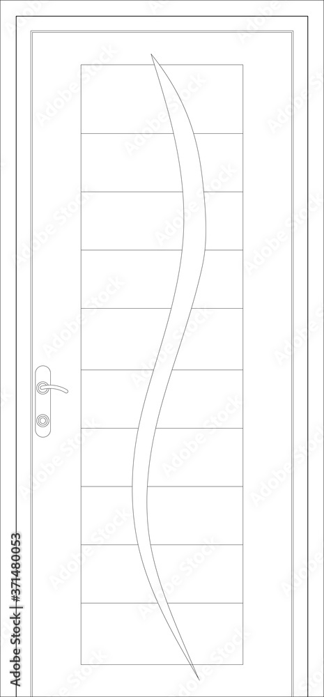 An Image of timber decorative door leaves in 2D Architectural CAD ...