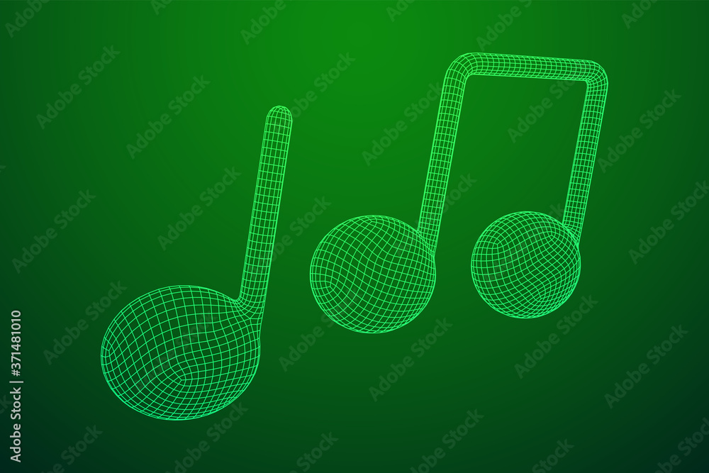 Music note. Mensural musical notation. Note value music staff ...