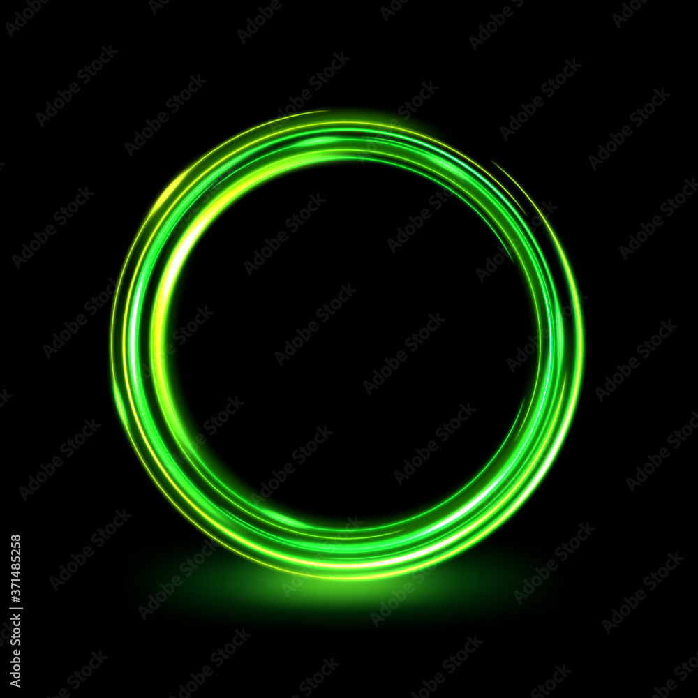 Abstract Glowing Circle, Elegant Light ring. Vector Illustration Stock ...