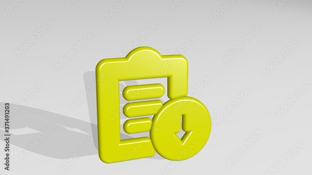 task list download 3D icon casting shadow - 3D illustration for ...