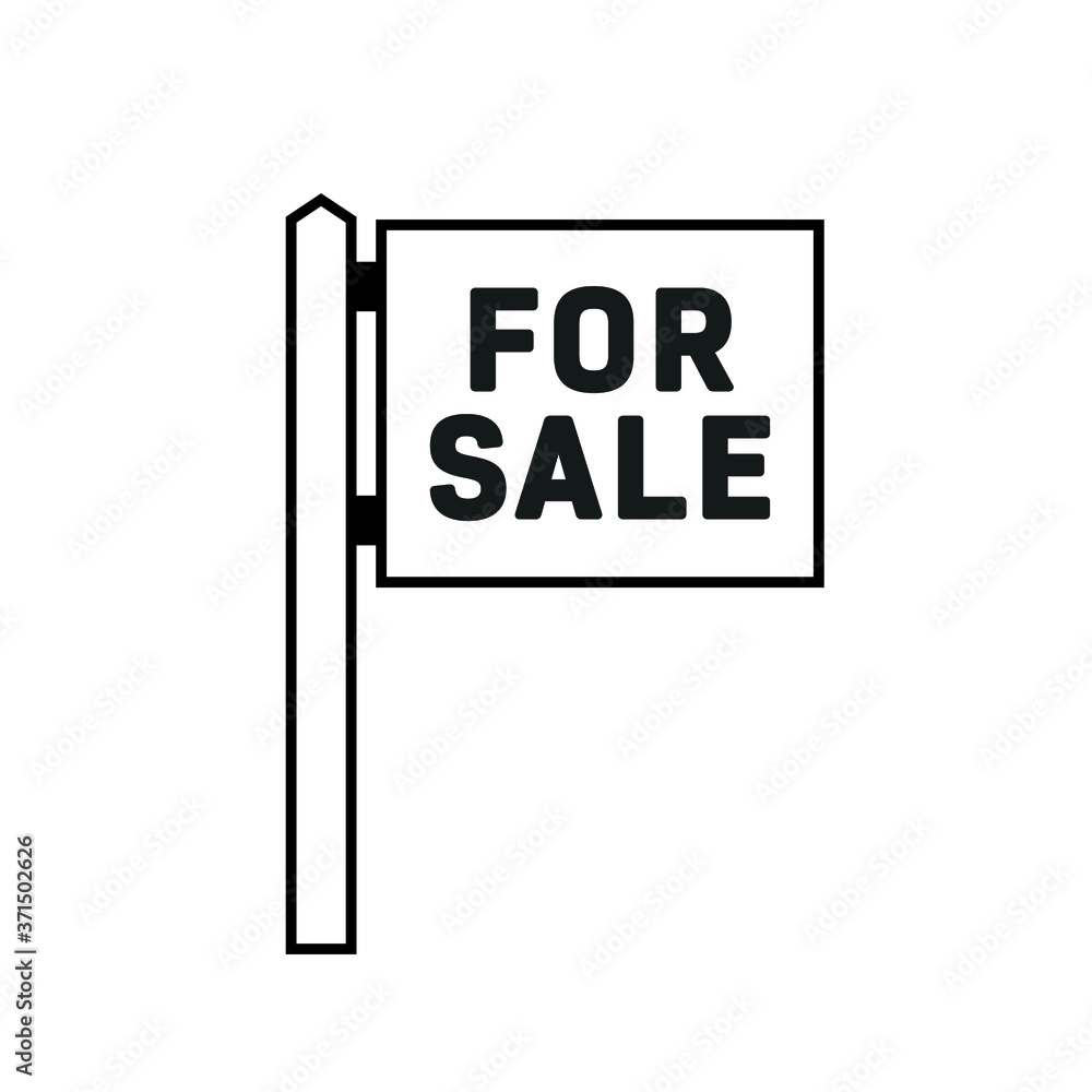 For Sale Sign Vector Illustration Background Stock Vector | Adobe Stock
