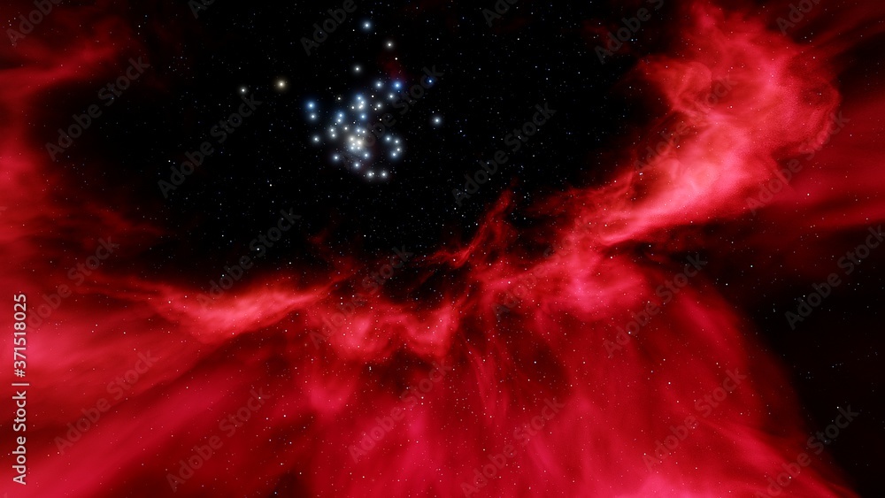 red nebula, red galaxy background, red space, abstract red background ...