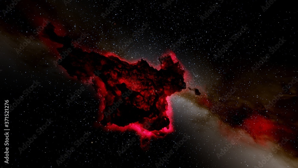 red nebula, red galaxy background, red space, abstract red background ...