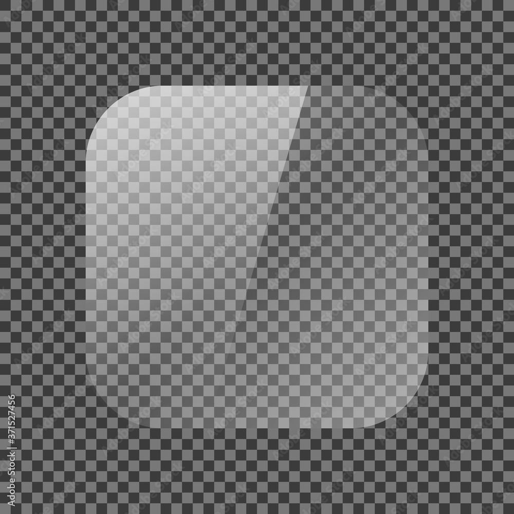 Vector icon glare effect for mobile app logo. Realistic plastic or ...