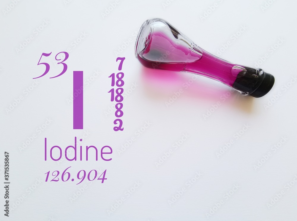 Fotka „Iodine is a chemical element of the periodic table with the ...