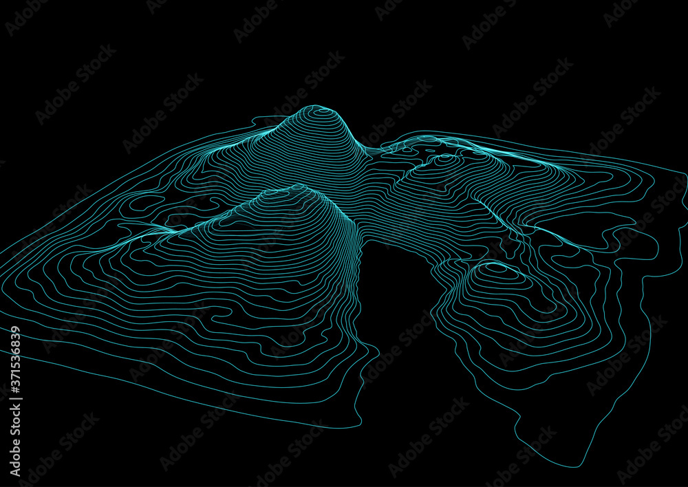 Abstract background with landscape topographic map design Stock Vector ...