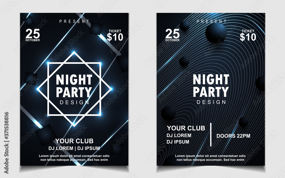 Poster design background for music concert event festival and party ...