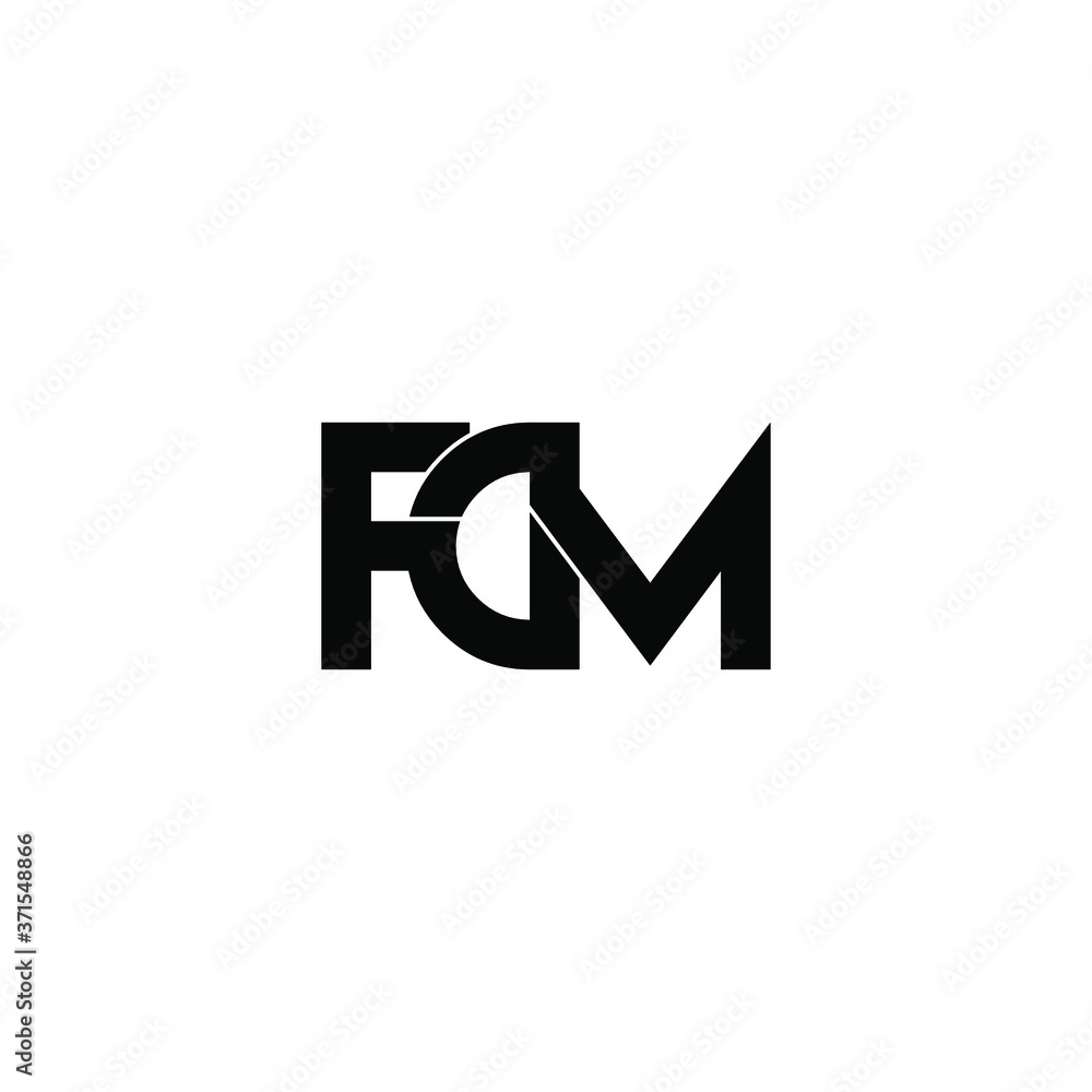 fdm letter original monogram logo design Stock Vector | Adobe Stock