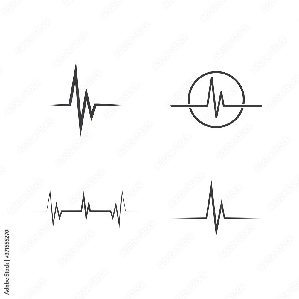 Pulse line Stock Vector | Adobe Stock