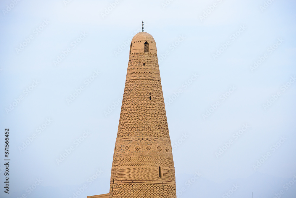 18th century Uyghur mosque and Emin Minaret in Turpan, Xinjiang ...