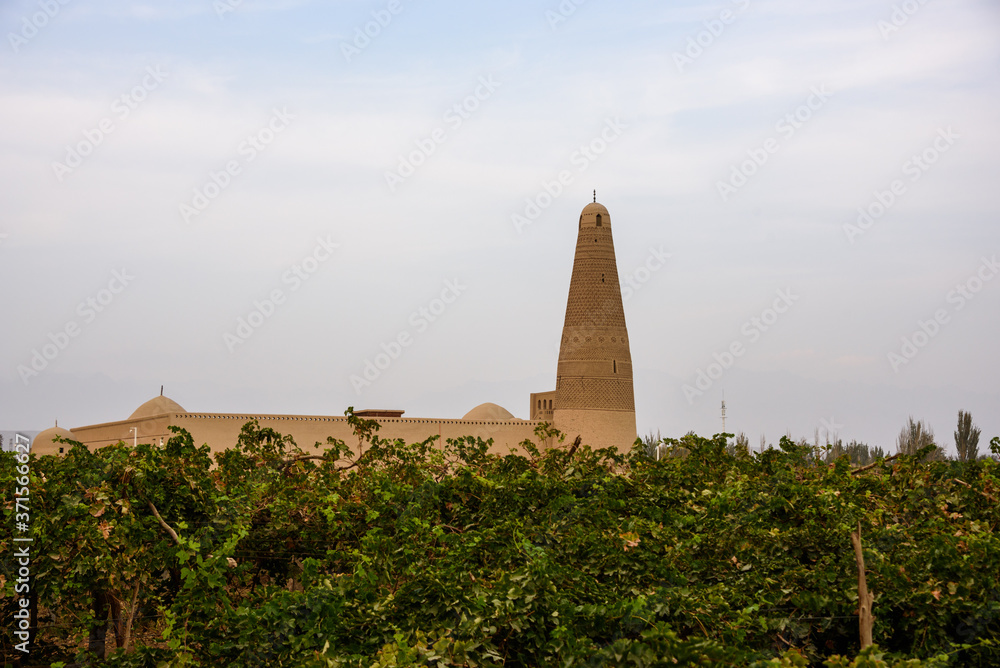 18th century Uyghur mosque and Emin Minaret in Turpan, Xinjiang ...