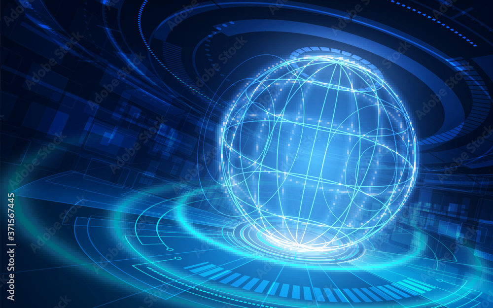 Communication technology and internet worldwide for business. Global ...