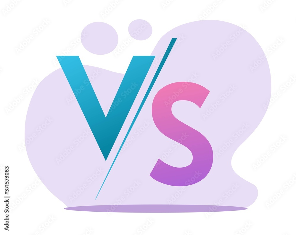 Vs versus icon vector grunge logo sign for battle fight game flat ...