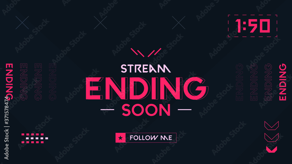 Stream Ending Background Orange and Black theme, Shooter Game ...