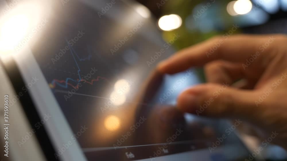 trader use laptop working with forex and cryptocurrency , indicator ...