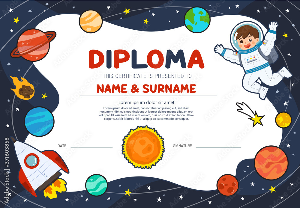 Planets Kindergarten Template