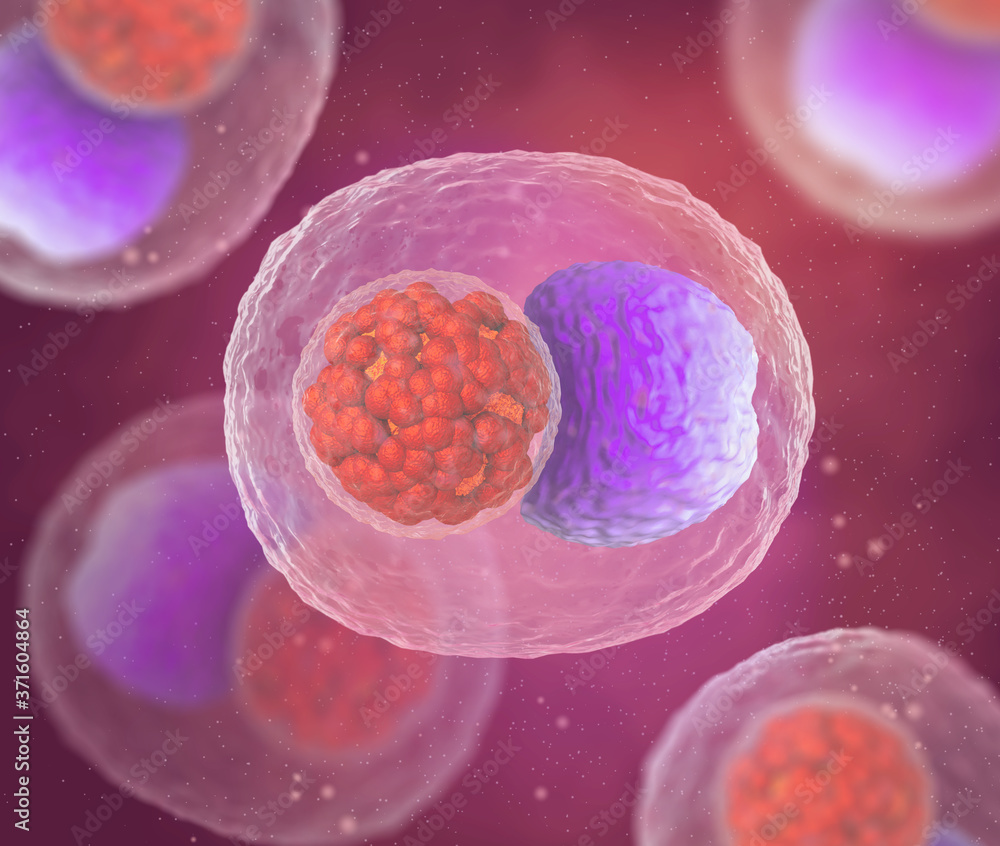 Abstract medical background, chlamydia bacteria under microscope ...