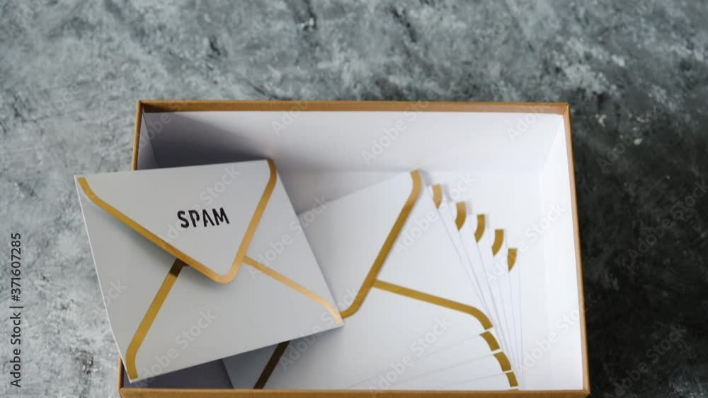 inbox organisation, group of envelopes inside box metaphor of email ...