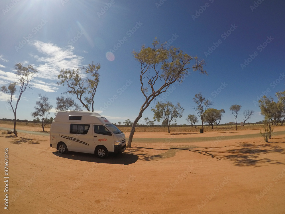 Northern Territory, Australia: January 06, 2017: Apollo motorhome and ...