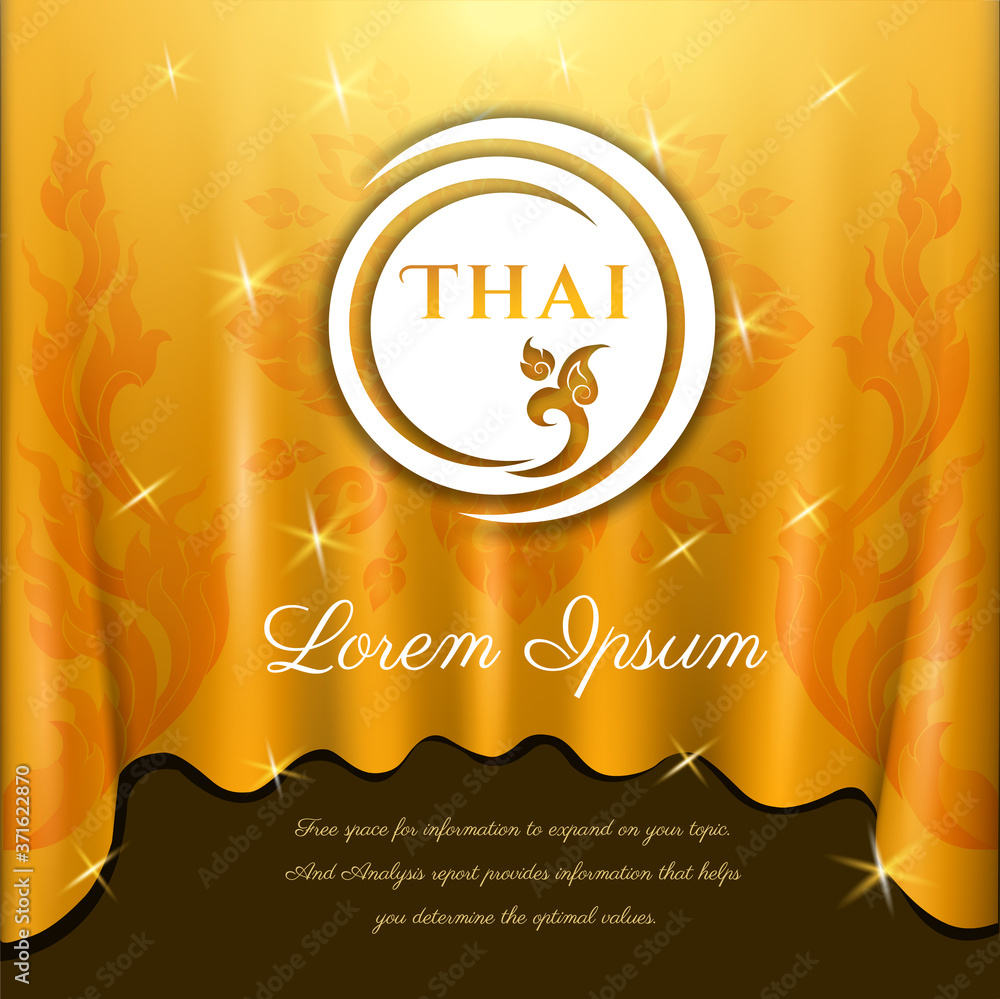 Luxury background, Thai traditional concept The Arts of Thailan, Floral ...