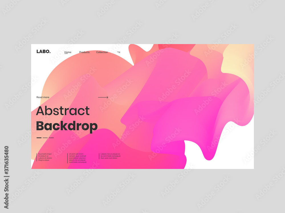 Abstract homepage illustration. Modern web page design template ...