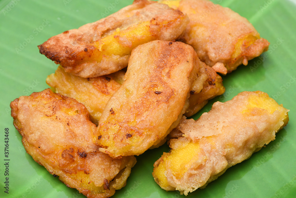 Banana fry, Pazham Pori traditional Kerala snack sweet food fried in ...