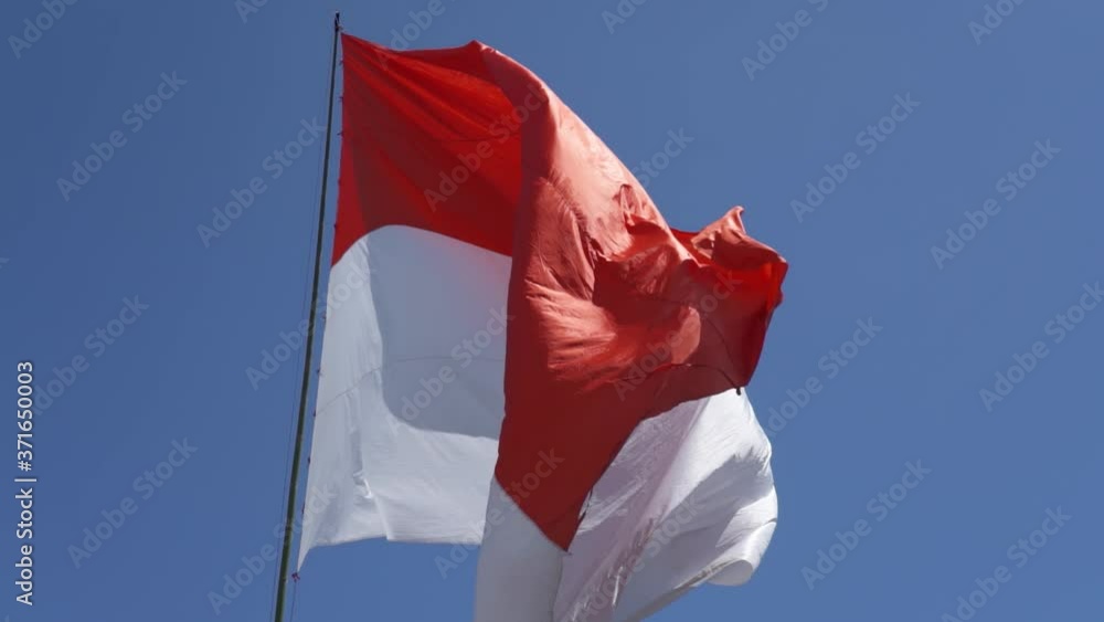 Slow Motion of Indonesia Indonesian National Flag, Merah Putih - Lofty ...