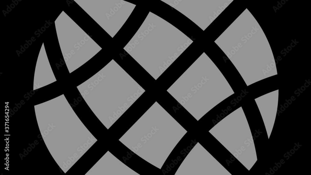 Graphic object in the shape of a globe with internal parallels, in ...