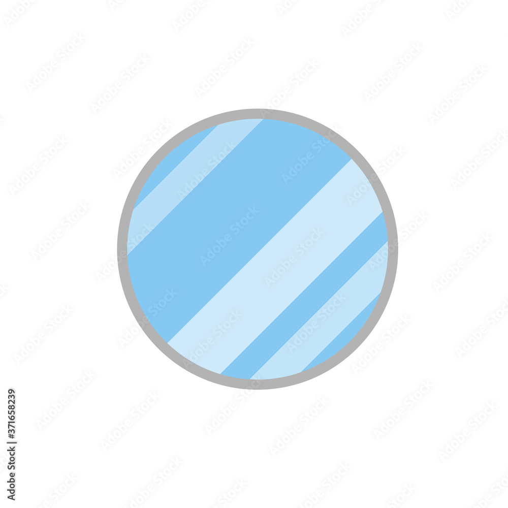 Espejo redondo o circular. Ilustración vectorial aislado en fondo ...
