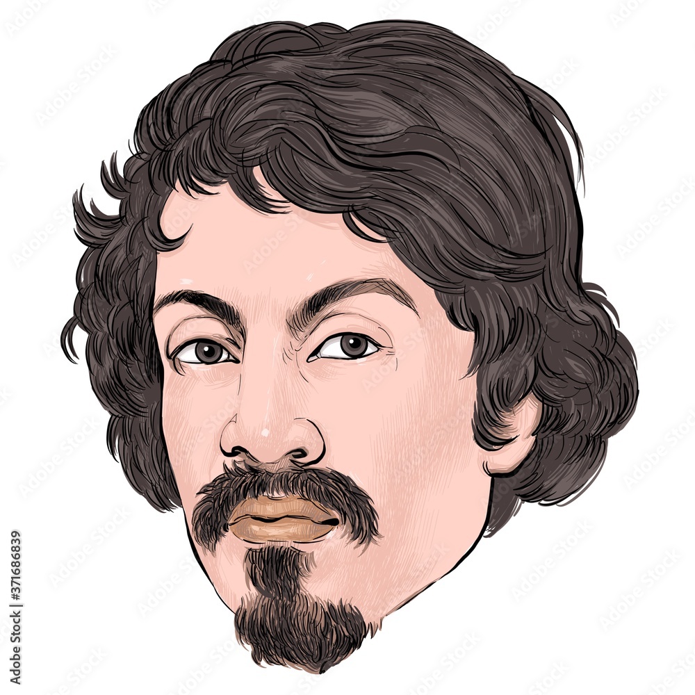 Michelangelo Merisi da Caravaggio Stock Illustration | Adobe Stock