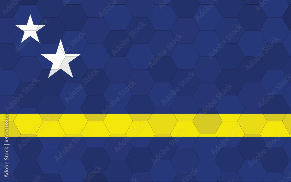 Curacao flag illustration. Futuristic Curacaoan flag graphic with ...