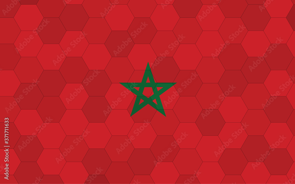 Morocco flag illustration. Futuristic Moroccan flag graphic with ...
