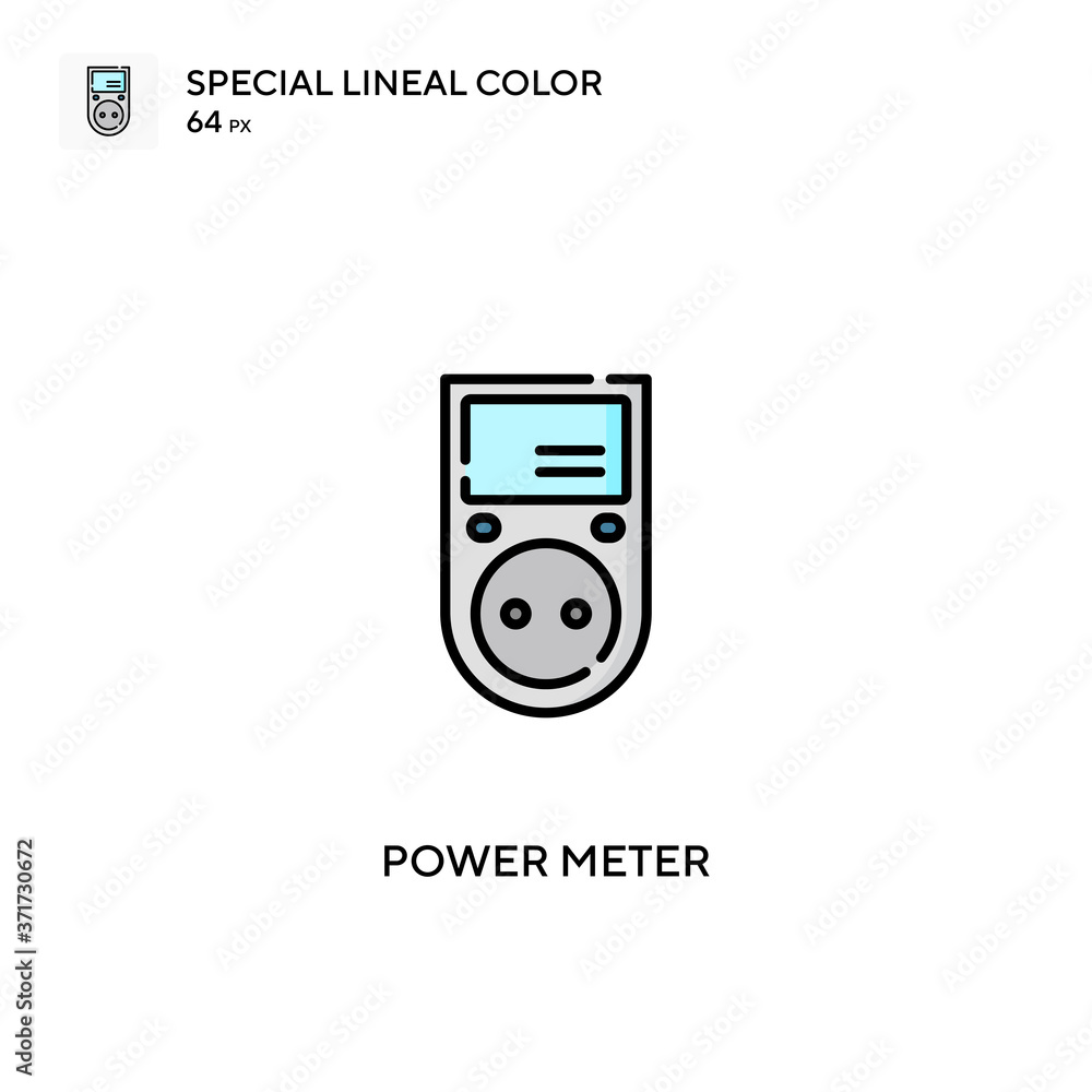 Power meter Special lineal color vector icon. Power meter icons for ...