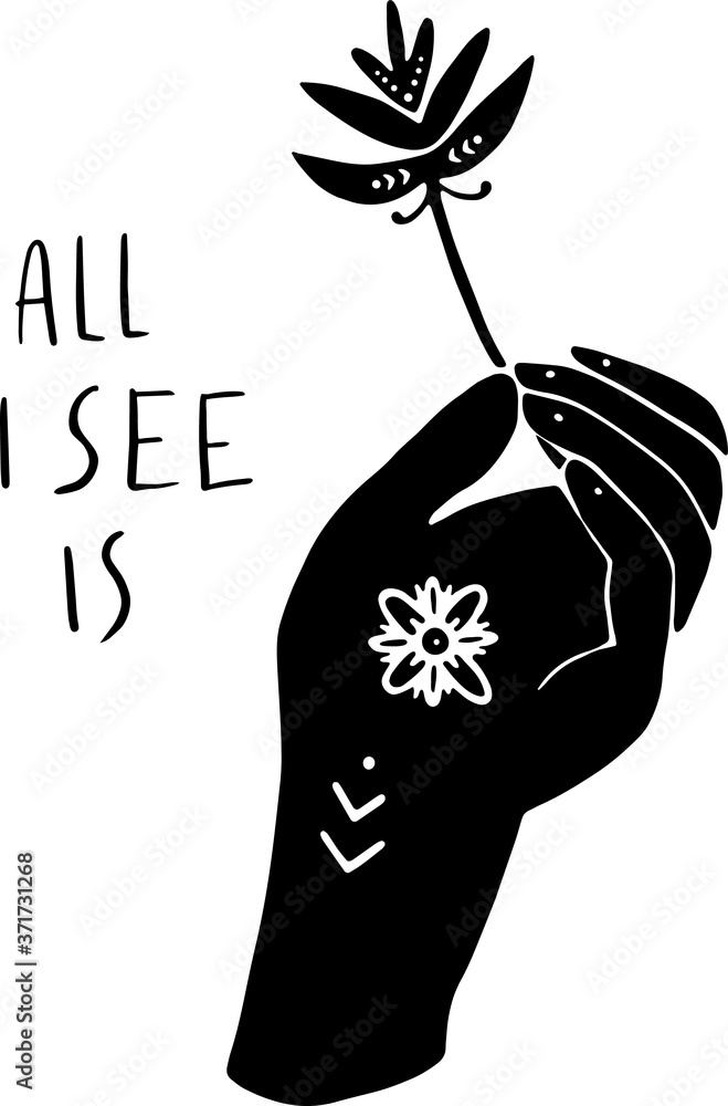 All i see is. Mudra hands isolated on white background and mystic hand ...