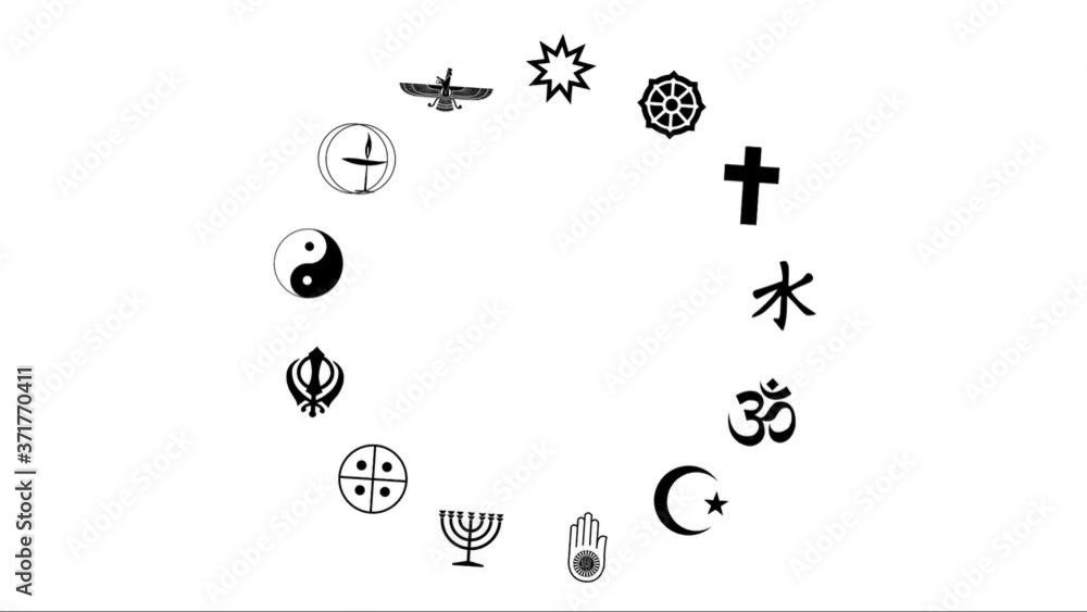 World biggest religion Humanity ,Rotating religions symbols,all ...