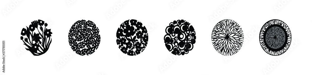 Templates for laser cutting, plotter cutting, printing. leaf and flower ...