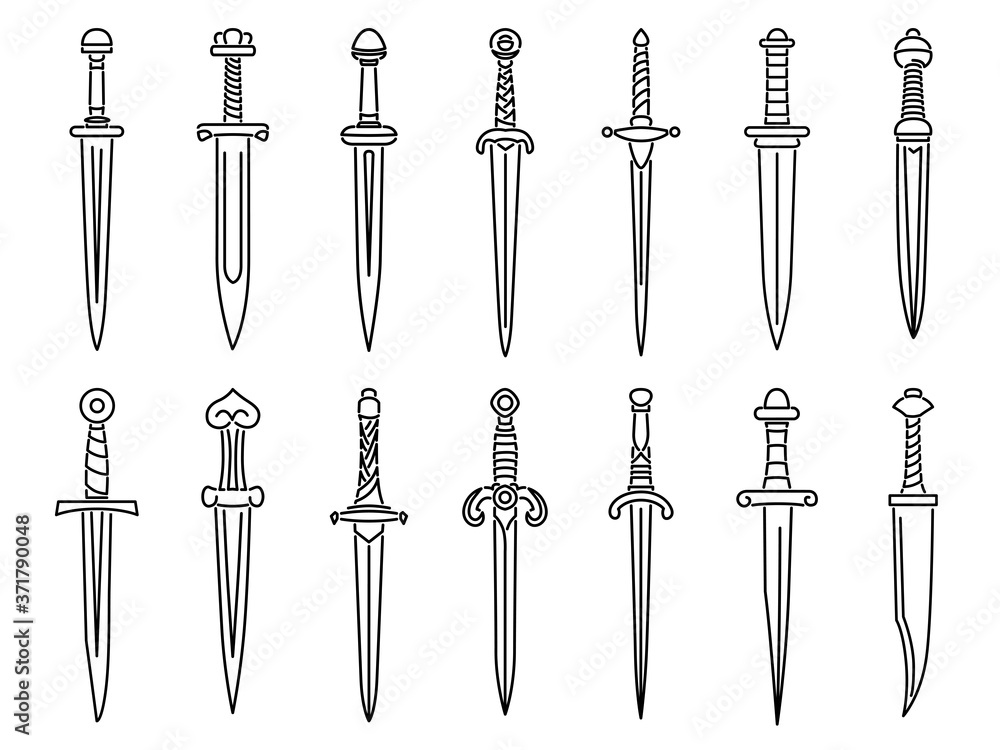 Simple Dagger Drawing