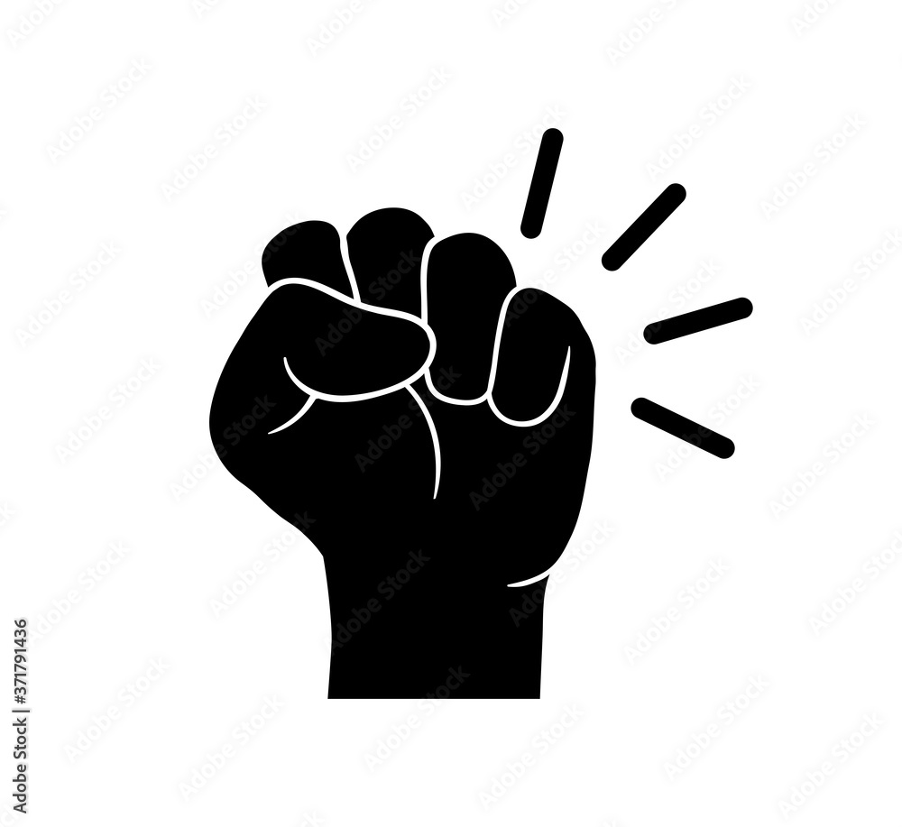 Hand knocking on door logo icon, fist knocking sign - vector for stock ...