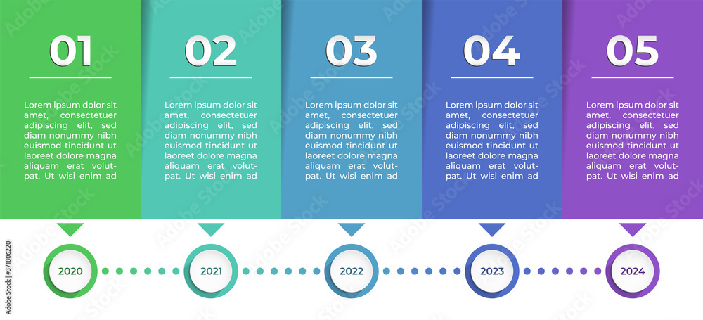 Timeline infographics template. Presentation business infographic with ...