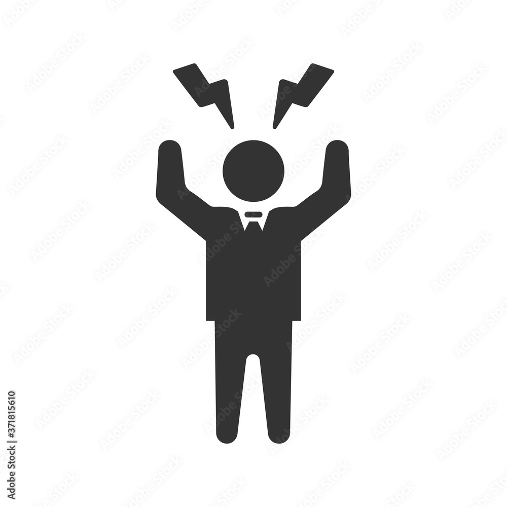 Angry person icon Stock Vector | Adobe Stock
