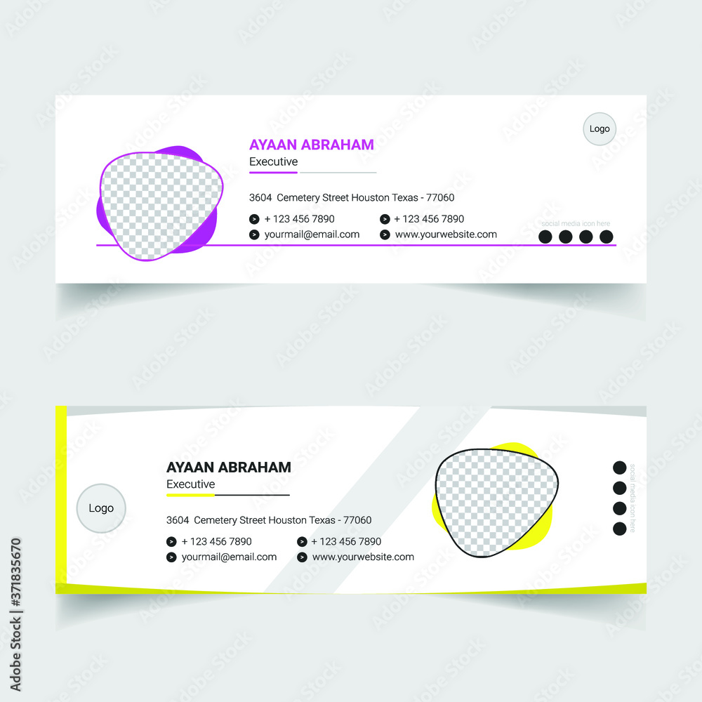 Professional Email Signature Templates Collection VOL-5 Stock Vector ...