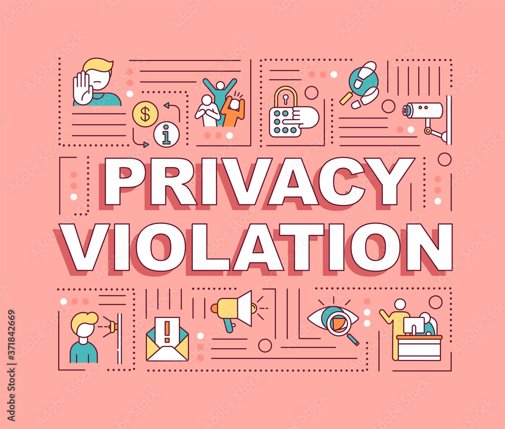 Vecteur Stock Privacy violation word concepts banner. Human right ...