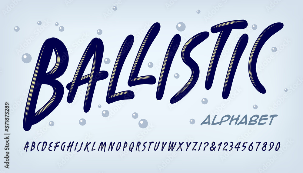 A Fast and Loose Brush Capitals Script Font. Ballistic Speed and ...