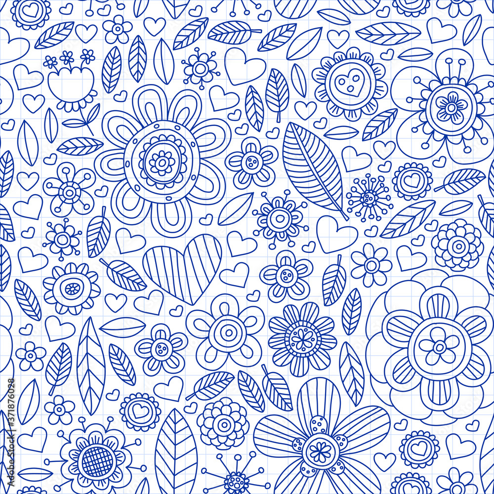 Seamless flowers vector pattern. Background for wedding design ...