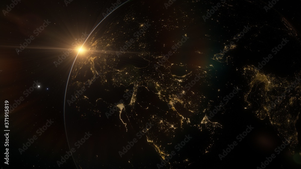 realistic planet Earth from space, science fiction wallpaper, cosmic ...