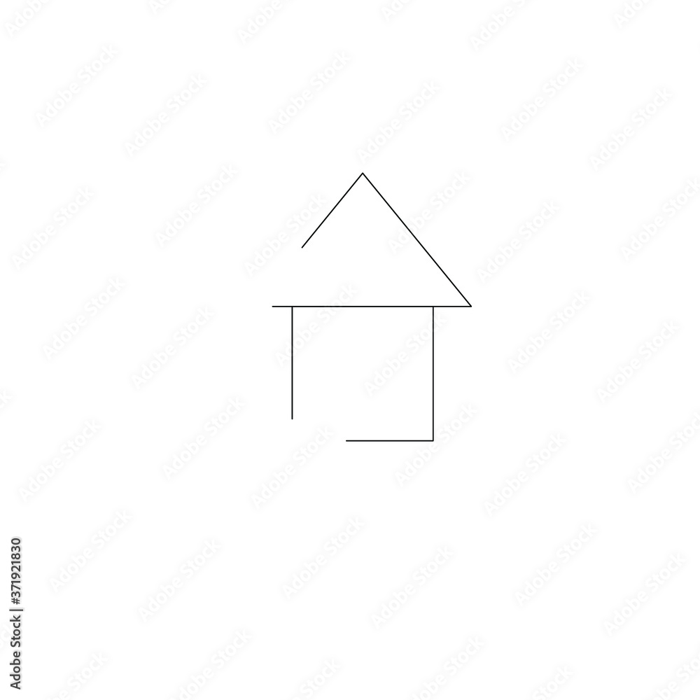 Linear house icon vector illustration. Printable logo, web logo. Stock ...