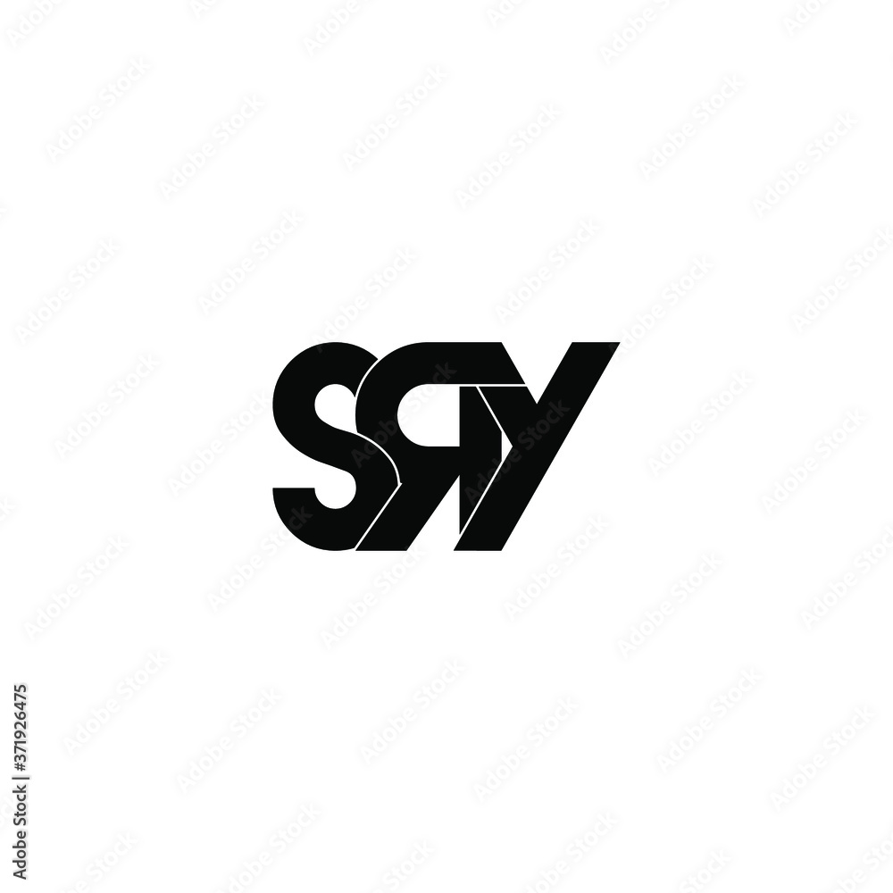 sry letter original monogram logo design Stock Vector | Adobe Stock
