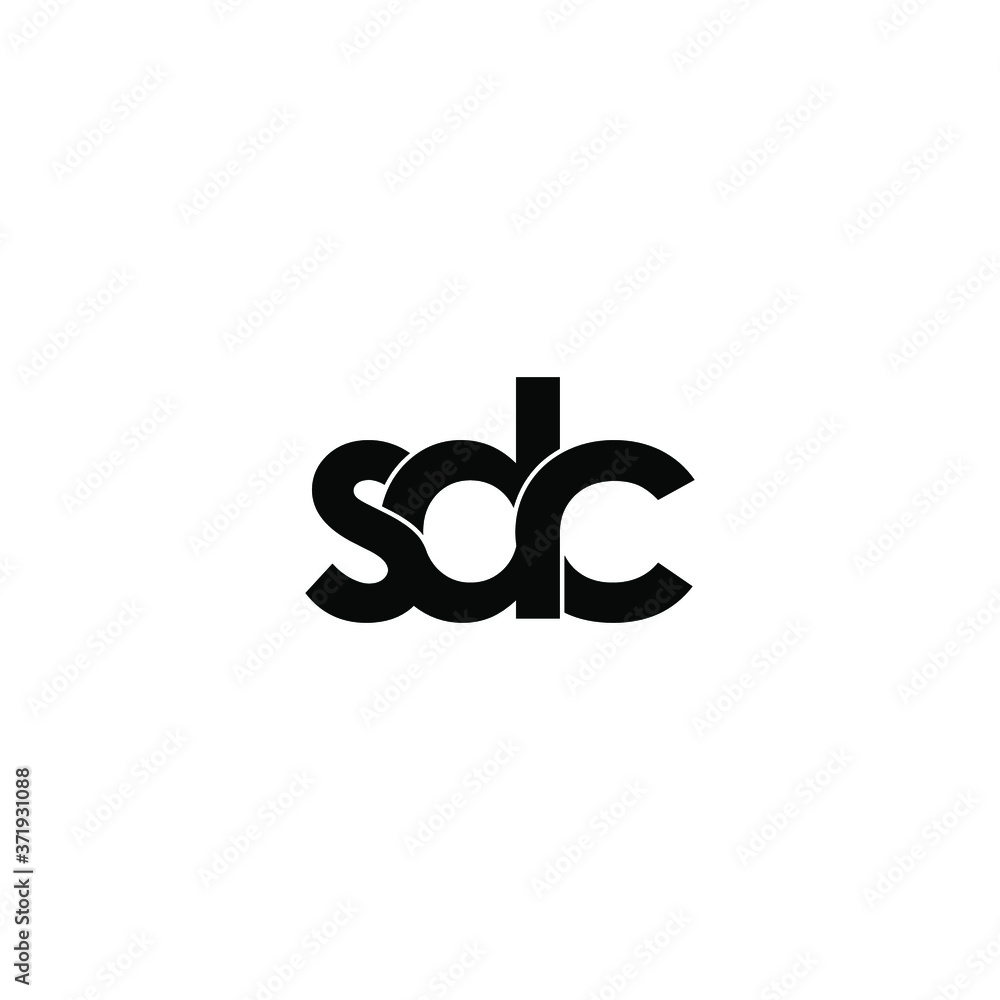 sdc letter original monogram logo design Stock Vector | Adobe Stock